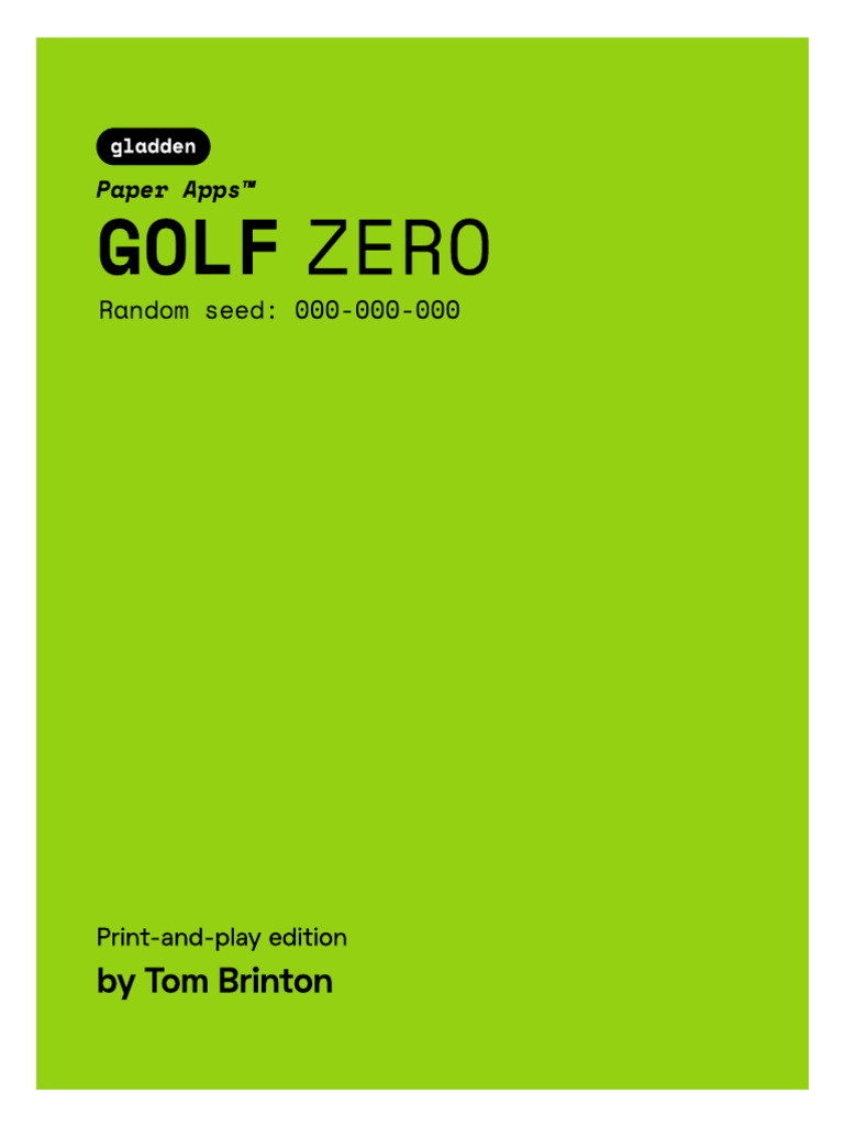 Paper Apps Golf Zero | PDF
