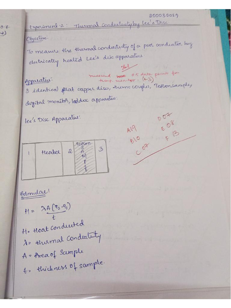 Experiment 2 Thermal Conductivity of Lee - S Disc | PDF