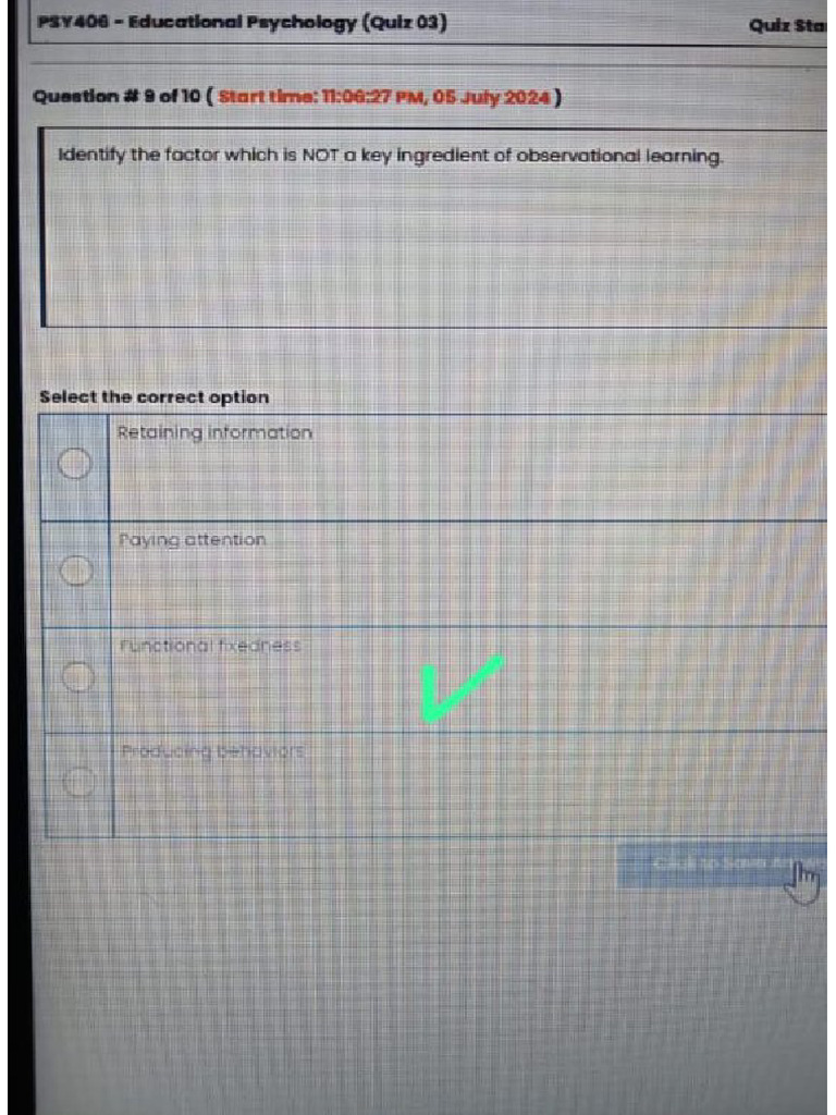 Psy406 Final2024 by Buttercup | PDF