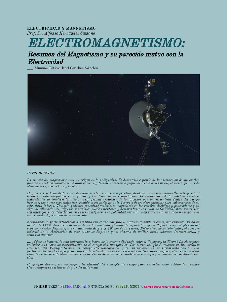 Electromagnetismo - Resumen Del Magnetismo y Su Parecido Con La Electricidad - (25 Paginas) | PDF