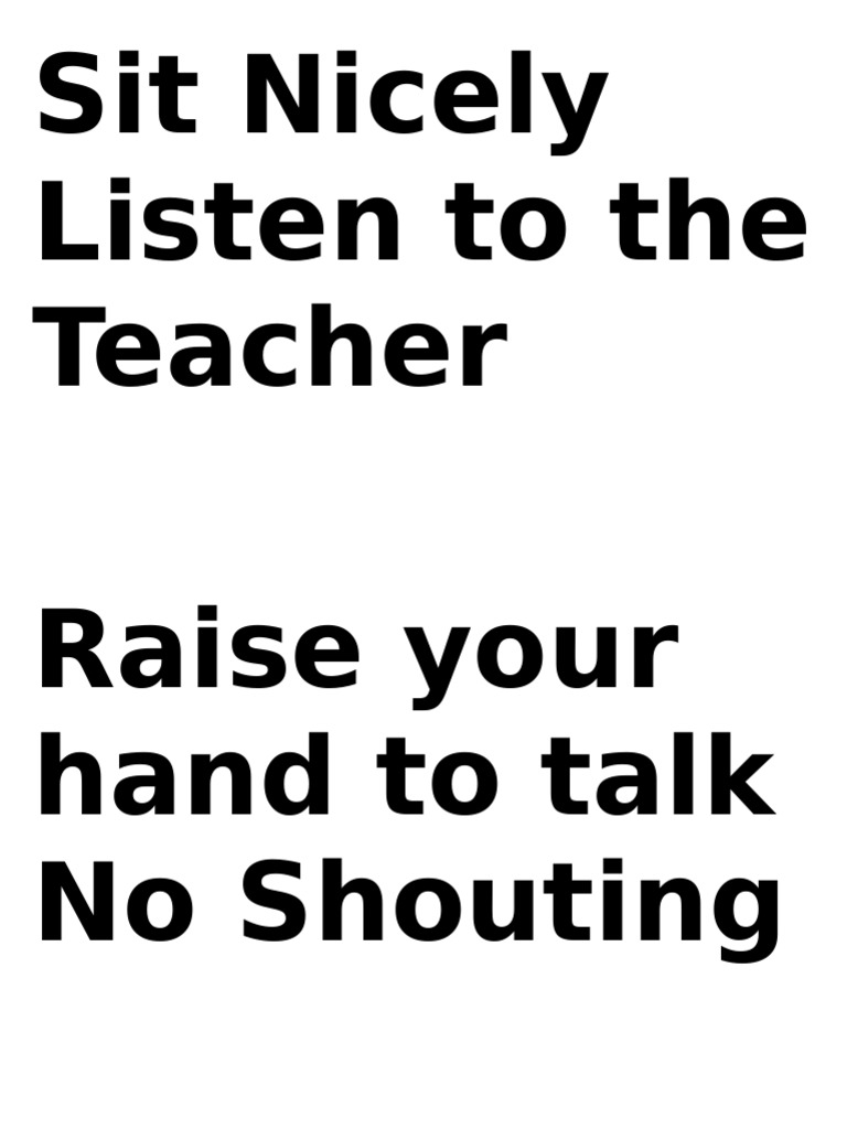 Classroom Rules Ims | PDF