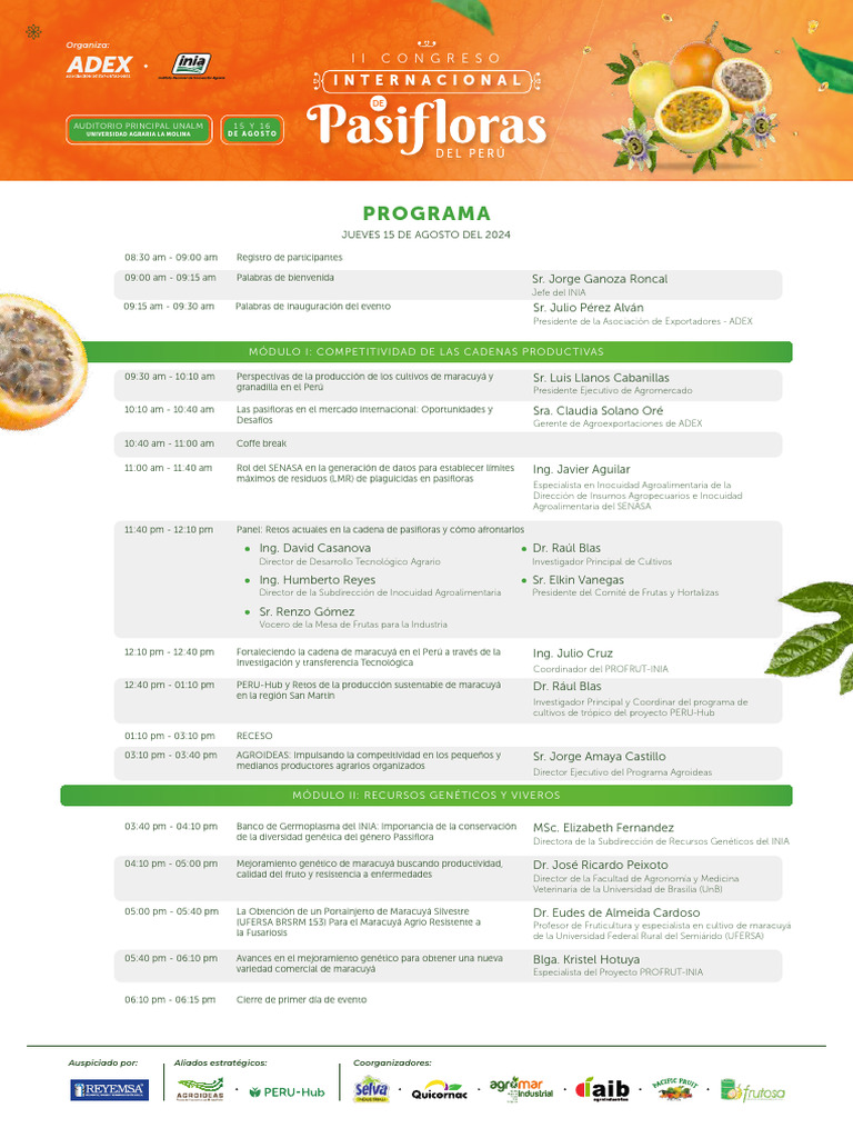 Programa Pasifloras 2024 | PDF