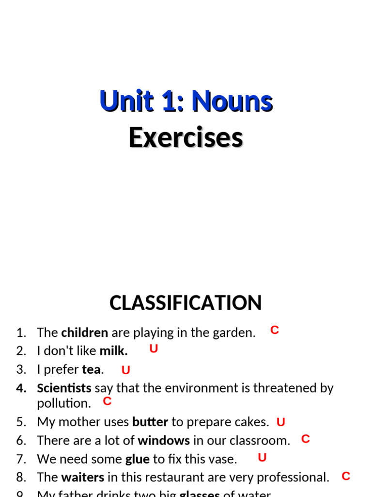 NOUNS Ex KEYS | PDF