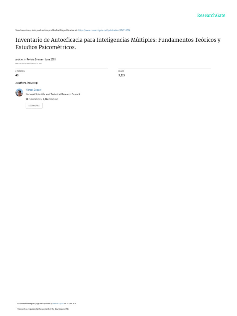Evaluar2003 IAMI | PDF