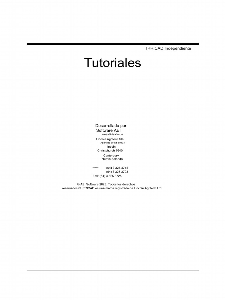 Tutoriales: IRRICAD Independiente | PDF