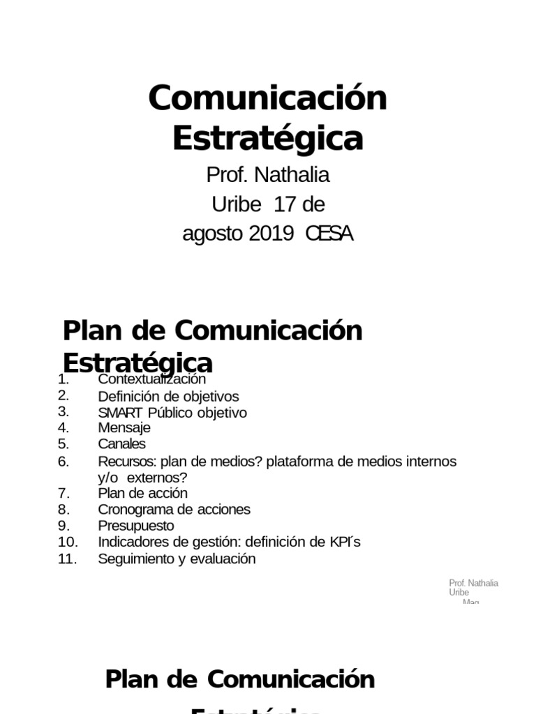 Plan de Comunicaciones | PDF