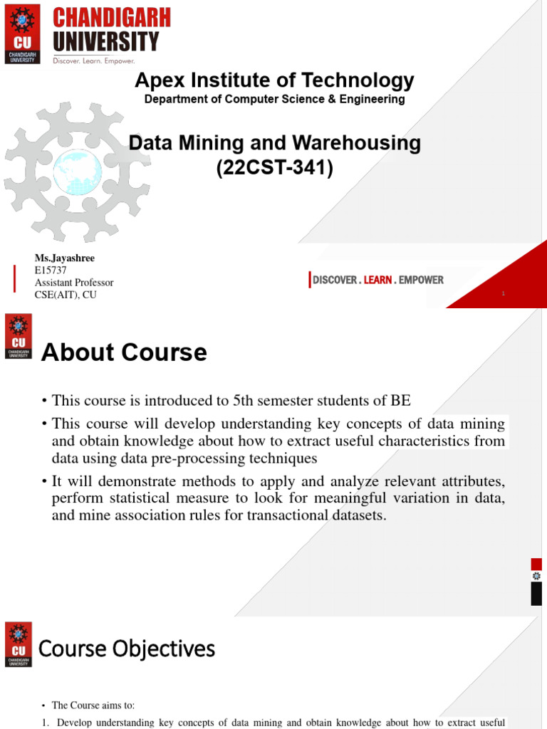 Data Mining and Warehousing Unit-1 | PDF
