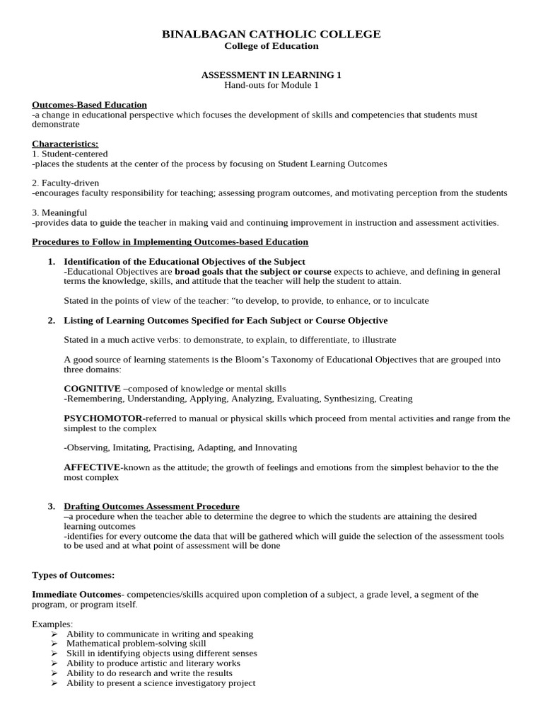 Handouts Module 1 | PDF