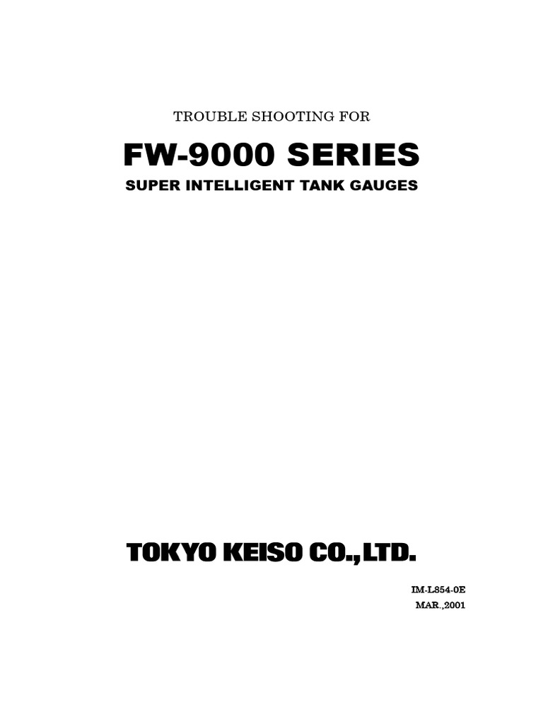 Manual FW-9000 (Trouble Shooting) | PDF