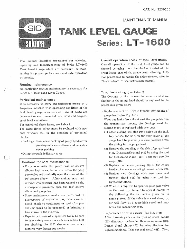 Mainte Manual LT16 | PDF