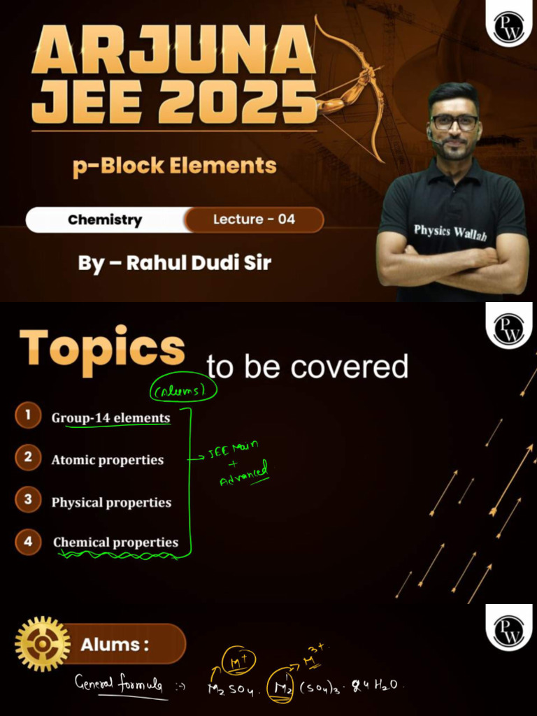 P-Block Elements 04 - Class Notes - Arjuna JEE 2025 | PDF