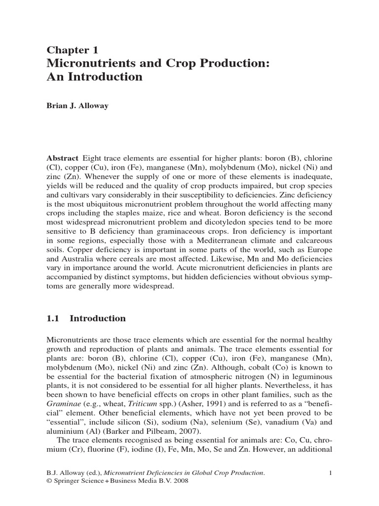 Micronutrient Deficiencies in Global Cro | PDF