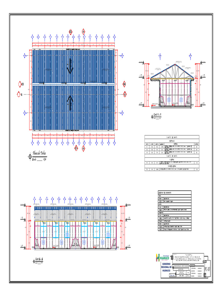 Plano de Detalle de Modulo Pre Fabricado Nivel I Huanuco | PDF