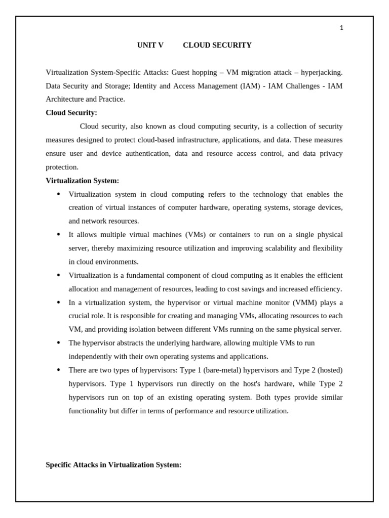 UNIT 5-Cloud Computing | PDF | Cloud Computing | Virtualization