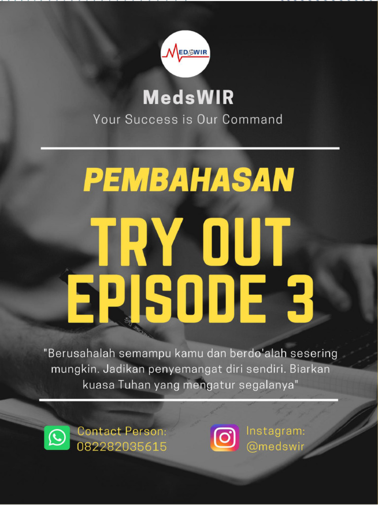 TRIAL - Pembahasan Try Out MedsWIR Episode 3 | PDF