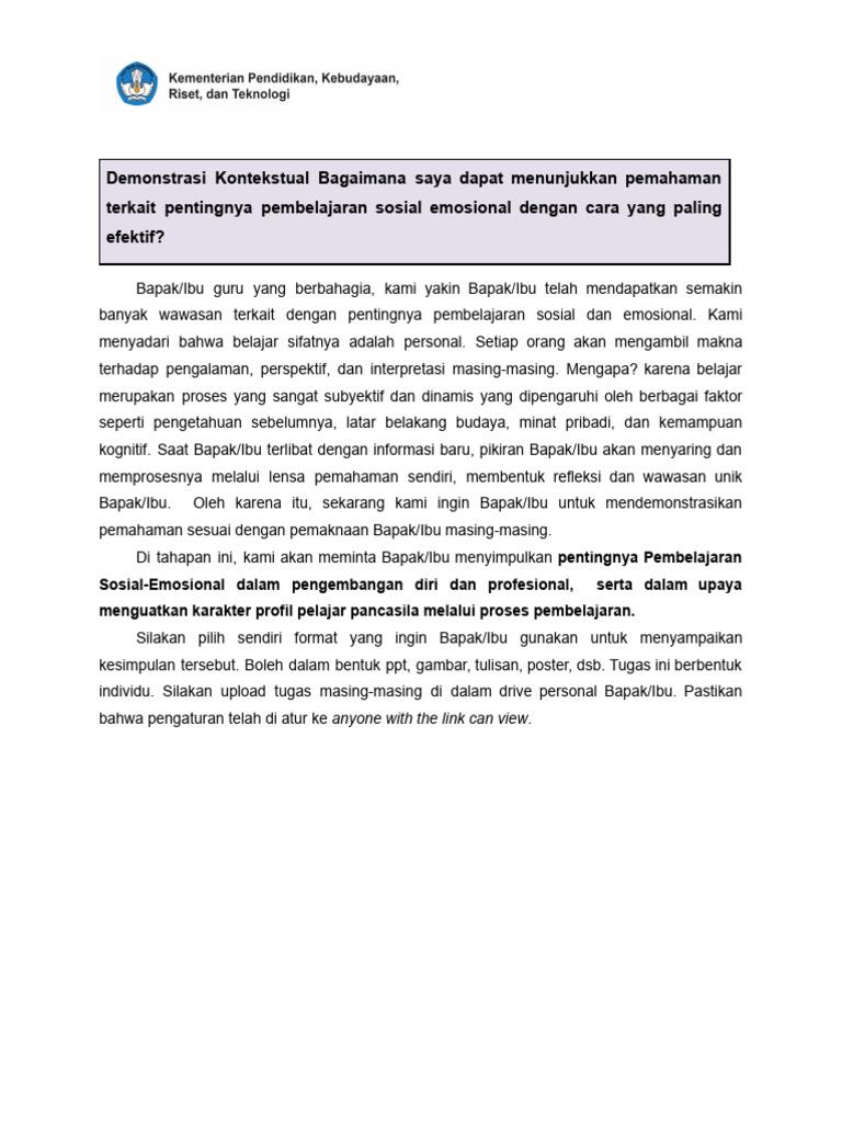 Topik 1 Demonstrasi Kontekstual | PDF