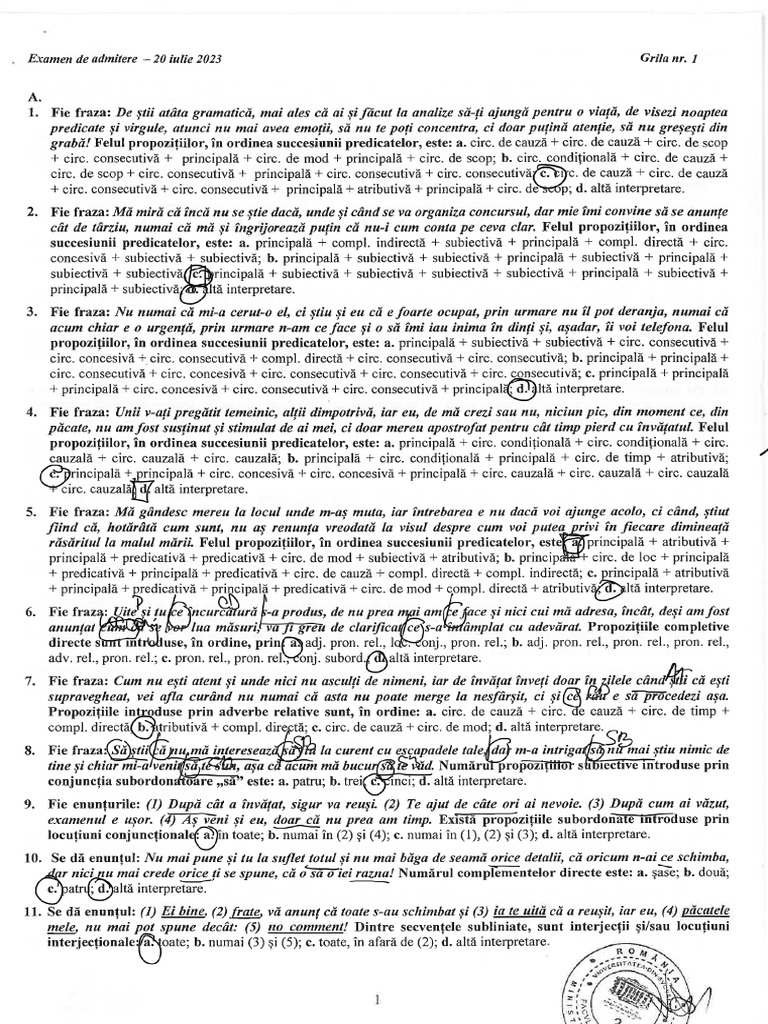 Subiect 2023 G1 | PDF