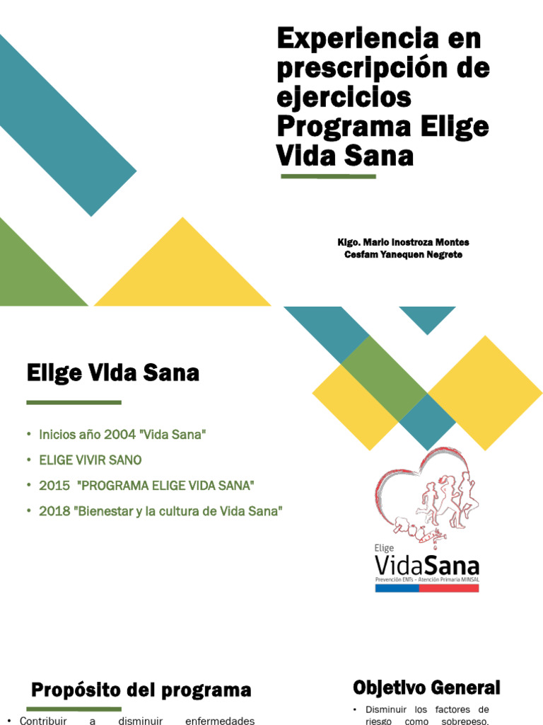 Prescripcion Ejercicios Vida Sana | PDF