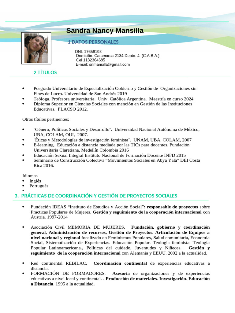 24 CV MANSILLA Sandra Nancy | PDF