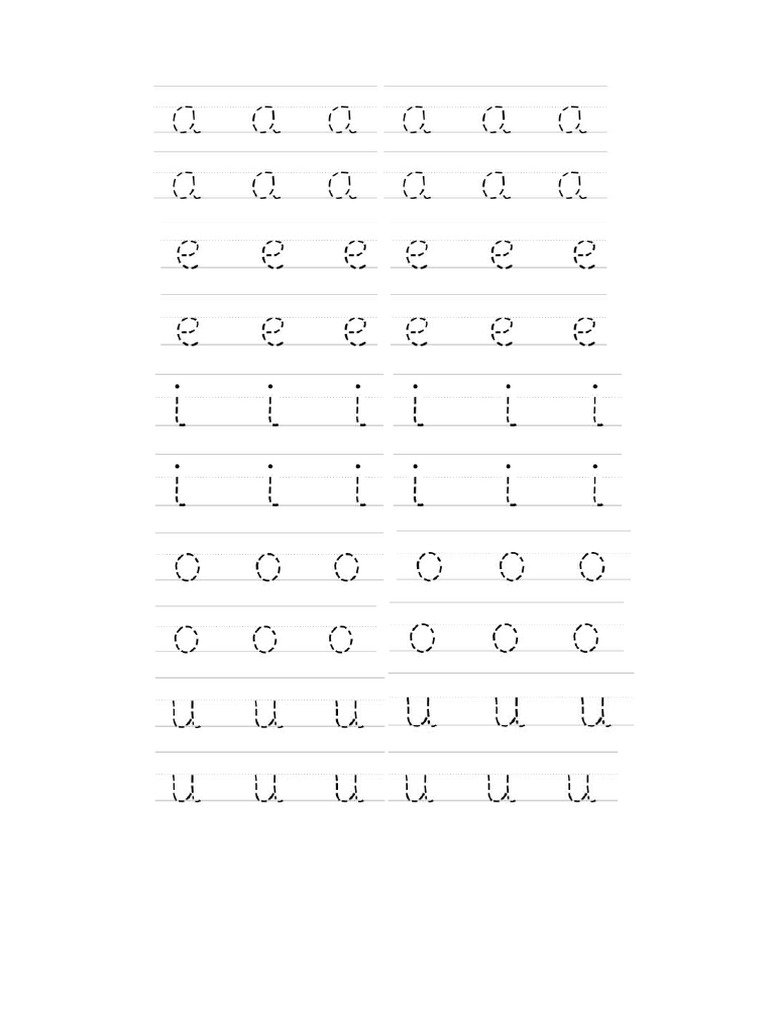 Repaso de Las Vocales | PDF