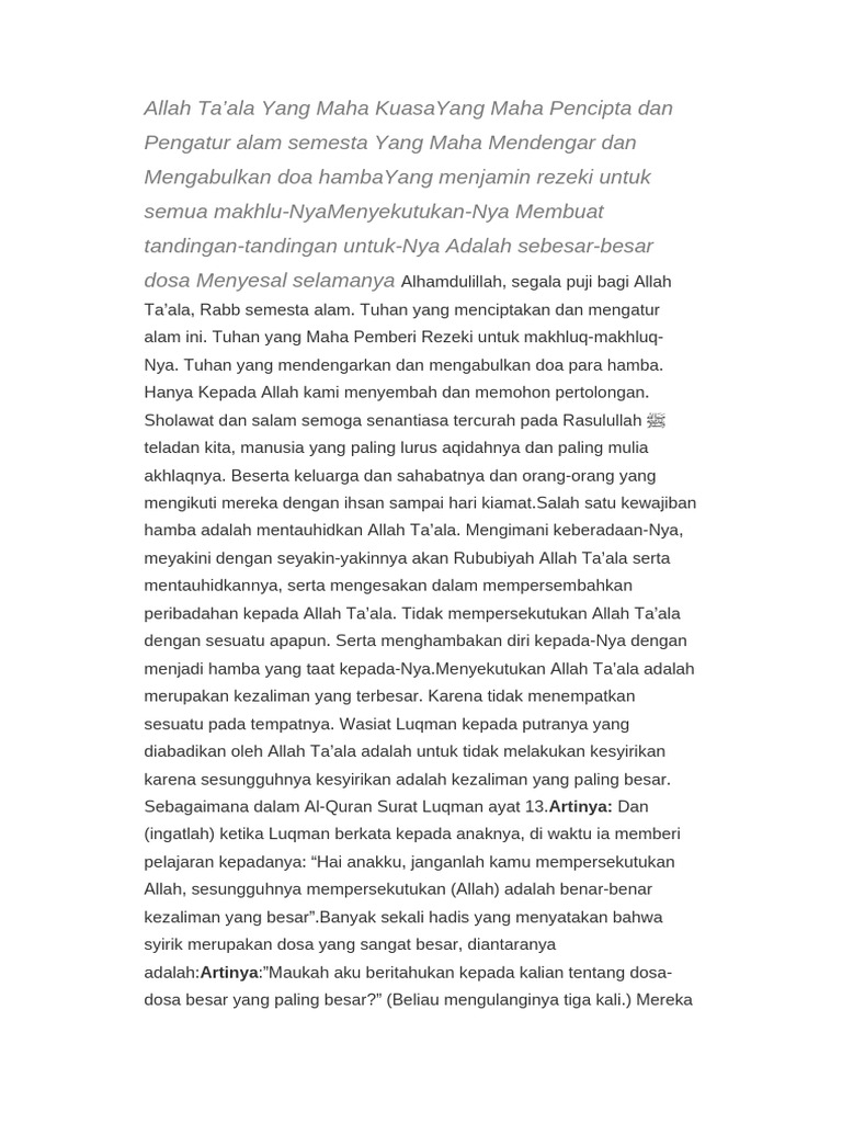 Musrik | PDF