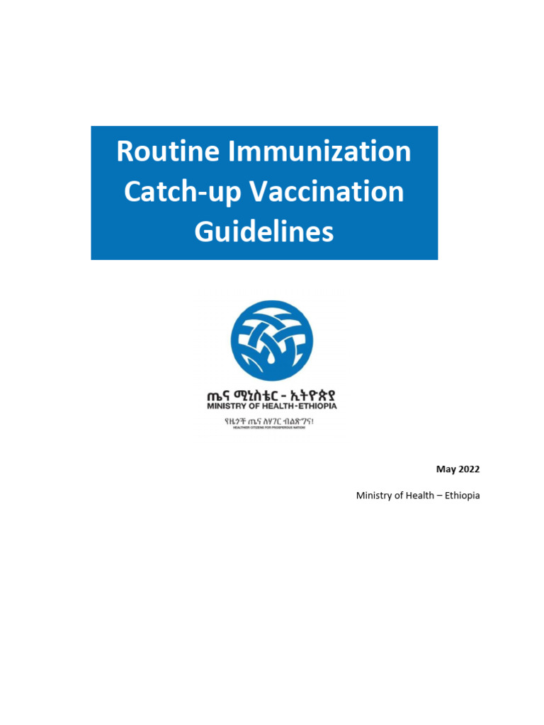 Catch Up Vaccination Guide | PDF