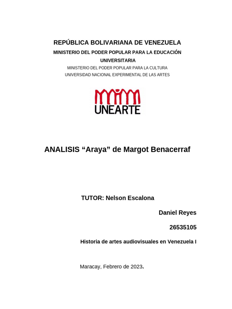Análisis Araya Daniel Reyes | PDF
