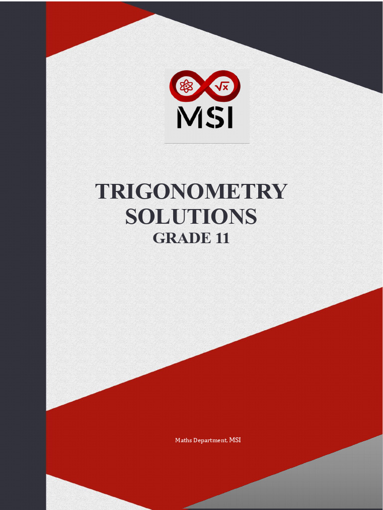 Grade 11 Trigonometry Solutions PDF | PDF | Mathematics | Trigonometry