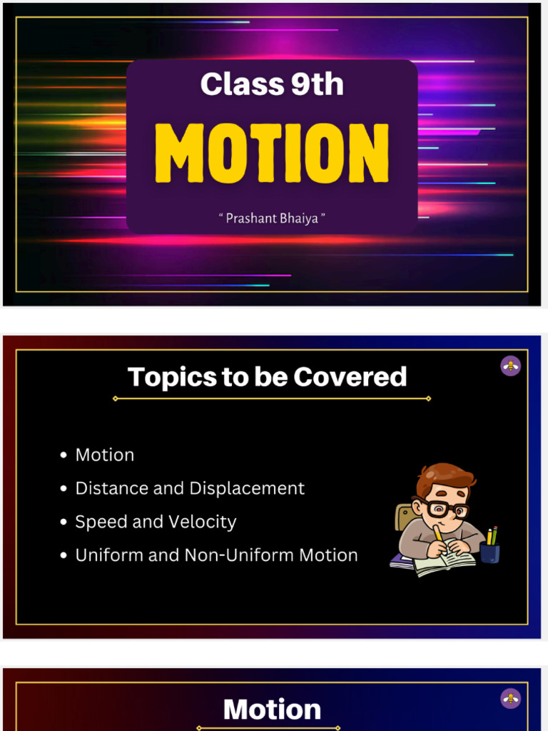Motion (Prashant Kirad) | PDF