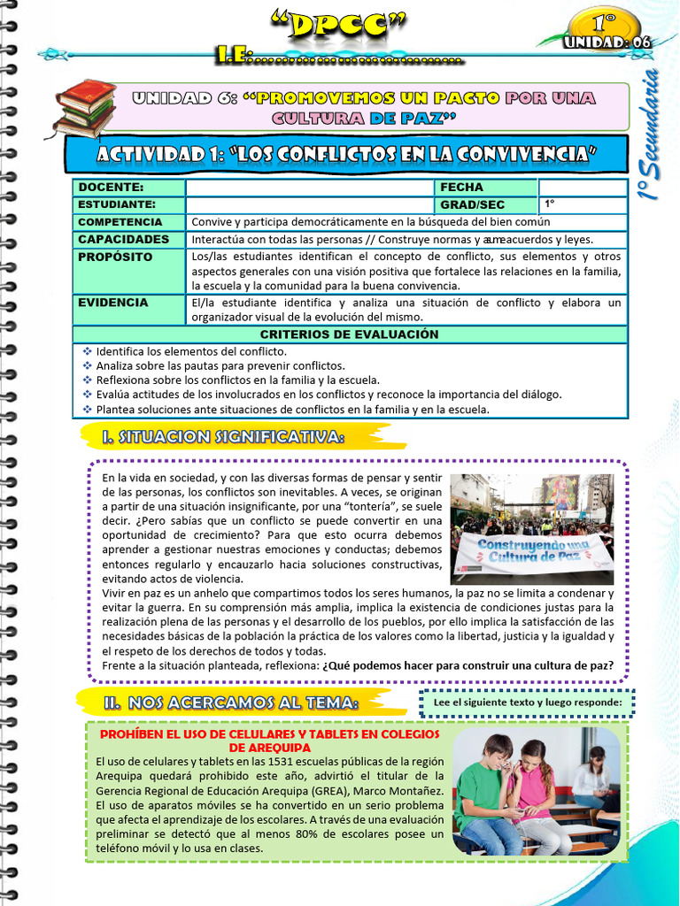 1° DPCC - Actv.01-Und.6 2023 | PDF