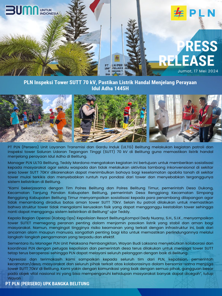 Inspeksi Tower SUTT 70 KV | PDF