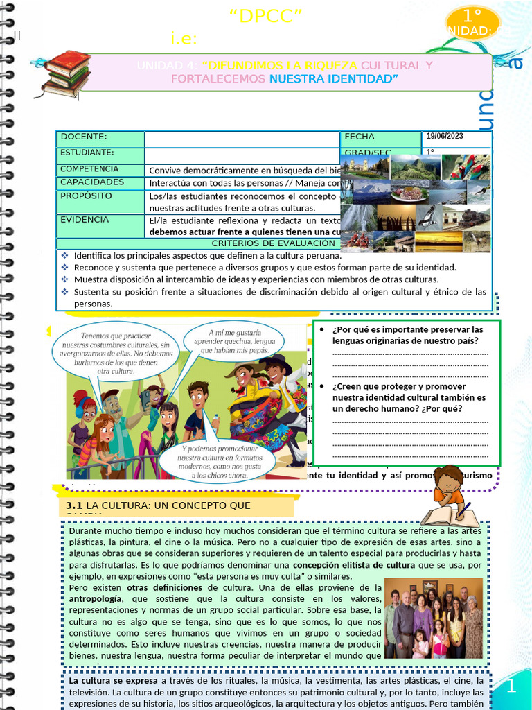 1° DPCC - Actv.01-Und.4 2023 | PDF