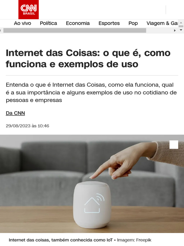 Internet Das Coisas - o Que É, Como Funciona e Exemplos de Uso | PDF