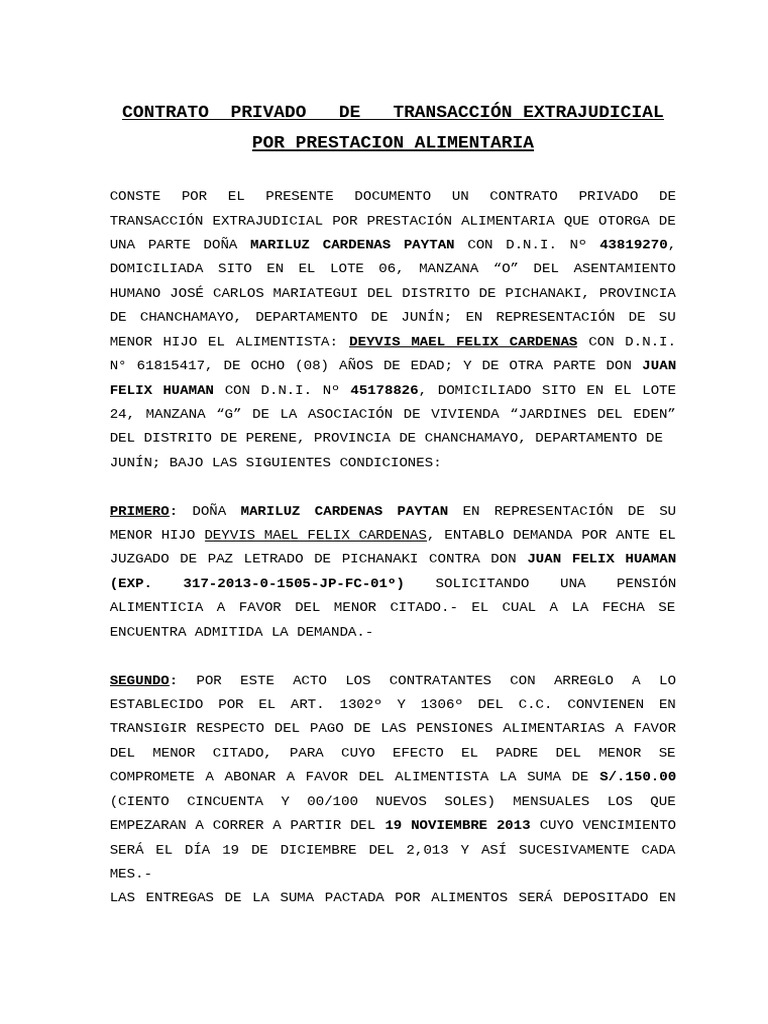 Felix Huaman, Juan (Resp) - Cardenas Paytan, Mariluz | PDF
