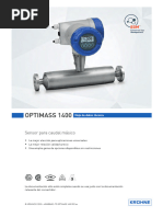 Optimass 1400 Tech Datasheet | PDF | Flow Measurement | Fluid Dynamics