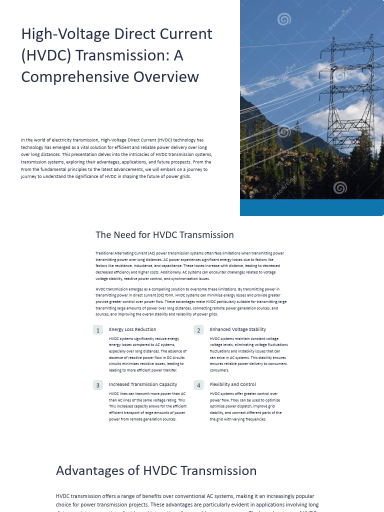 HVDC Transmission Systems | PDF