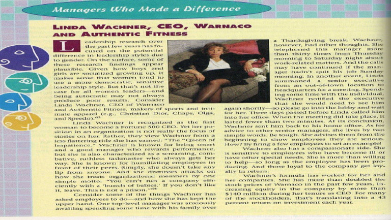 Linda Wachner Just The Case Study | PDF