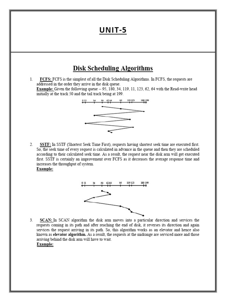 AKTU WALA OS Unit-5-Disk Scheduling File Handling | PDF | Computer File | Computer Data Storage