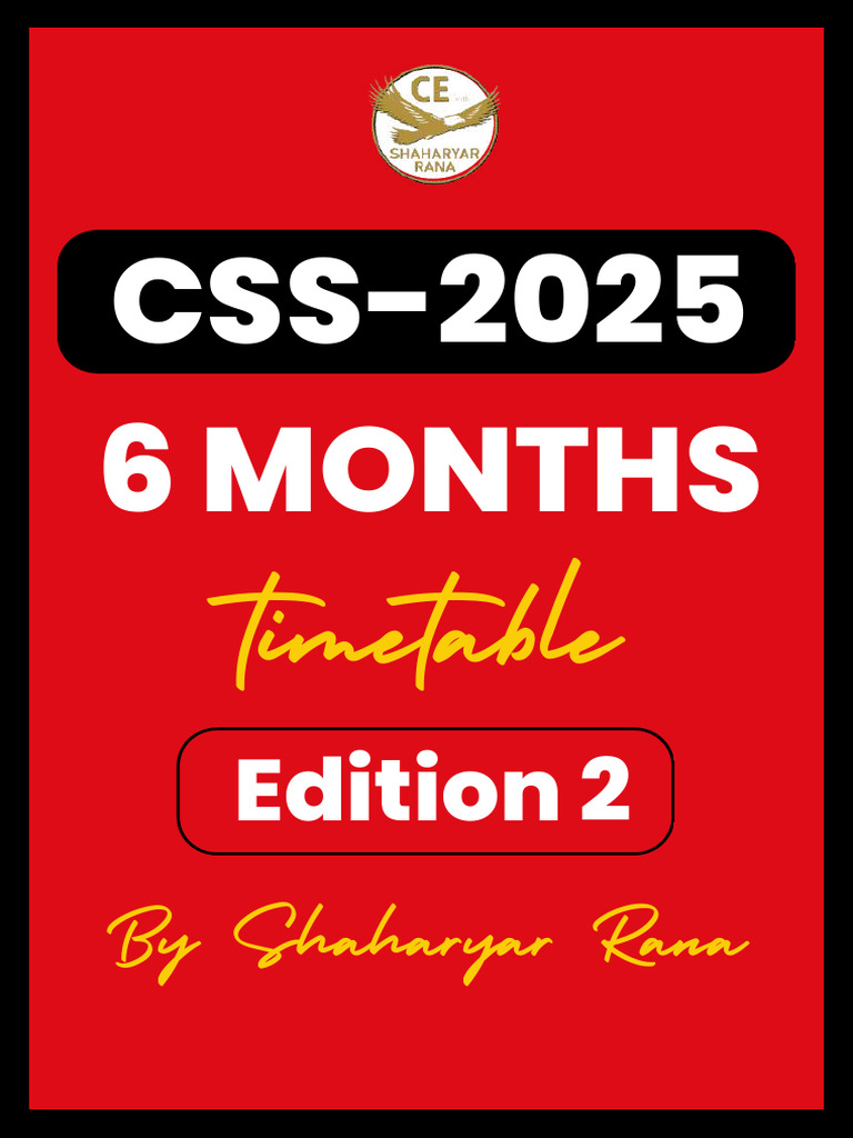 CSS (6 MONTHS) Timetable | PDF