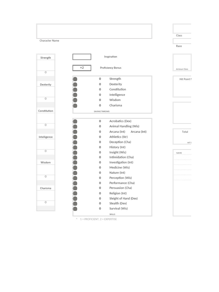 DND Character Sheet 1 | PDF