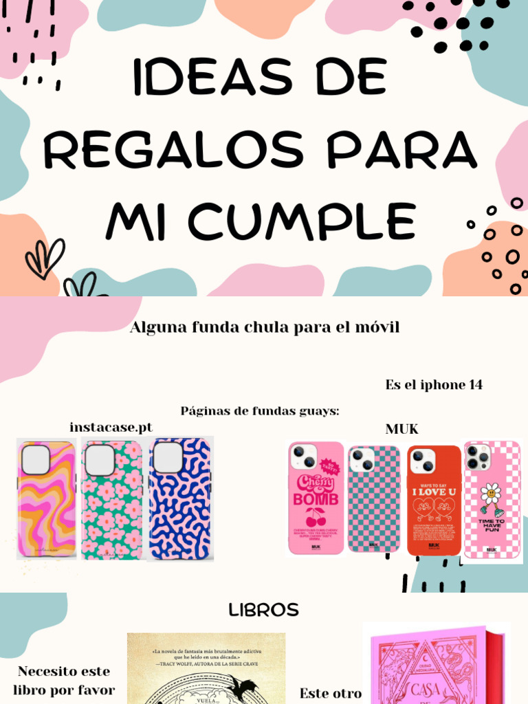 Ideas de Regalos para Mi Cumple - PDF 4 | PDF