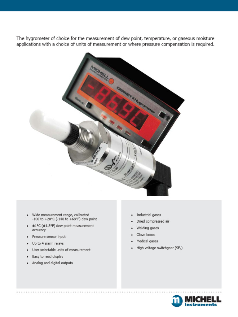 Cermet II 97169 US Datasheet v2 1 | PDF