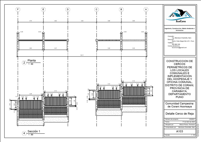 A103-Detalle Cerco de Reja | PDF