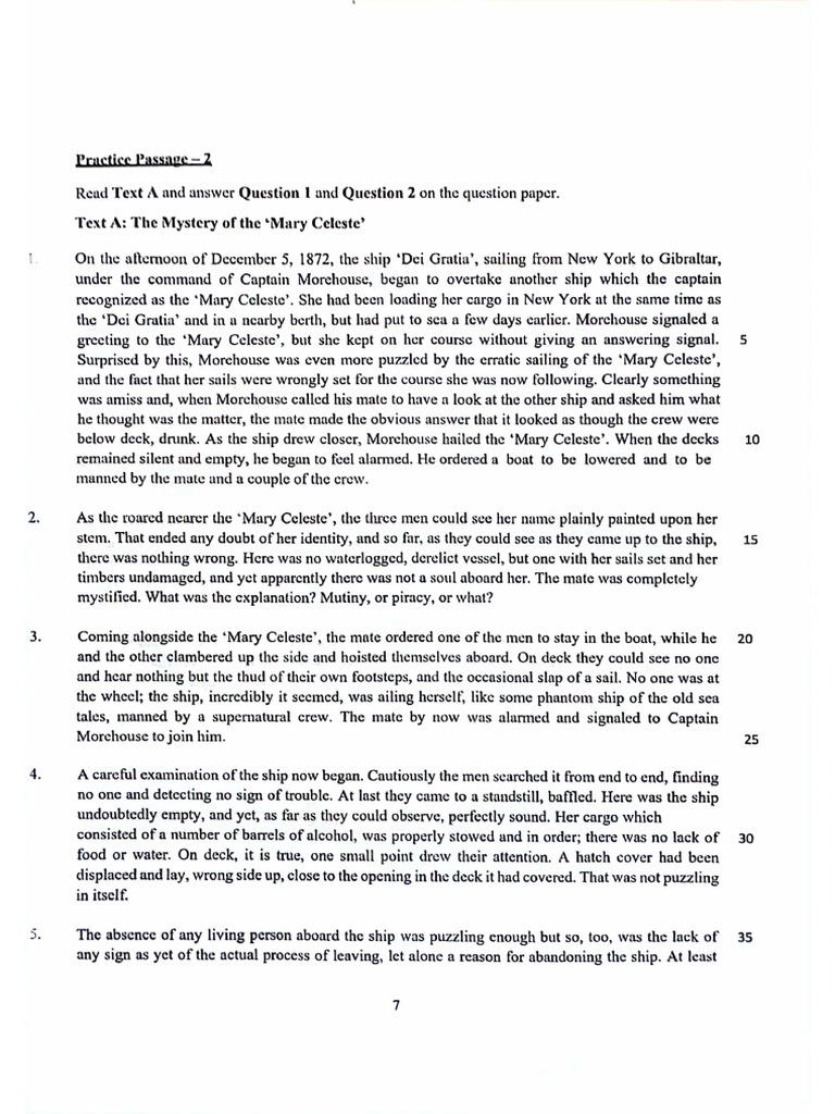 The Mystery of The 'Mary Celeste' PDF | PDF