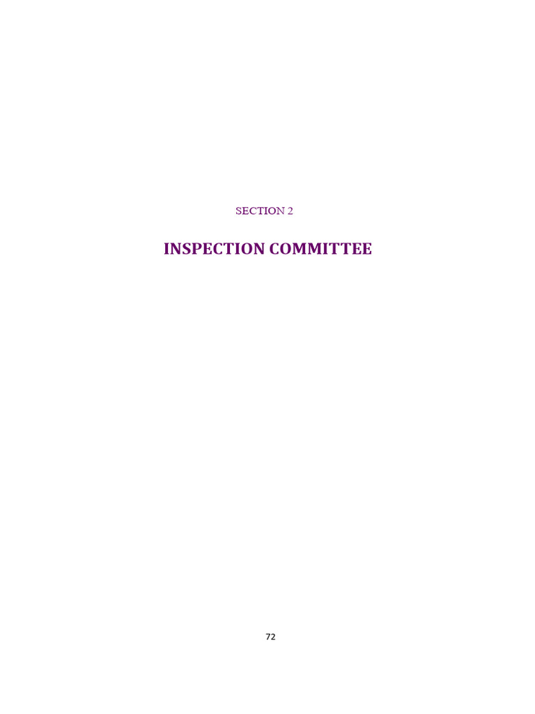 Chapter 5 Operating-Procedures For The Inspection Committee | PDF
