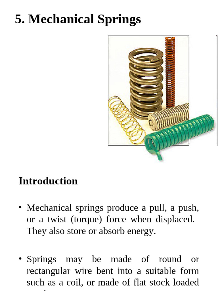 Mechanical Springs | PDF | Strength Of Materials | Steel