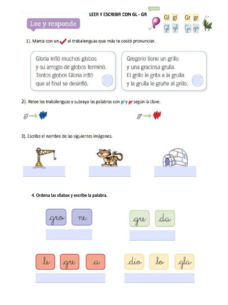 Guia de Actividades GR - GL | PDF