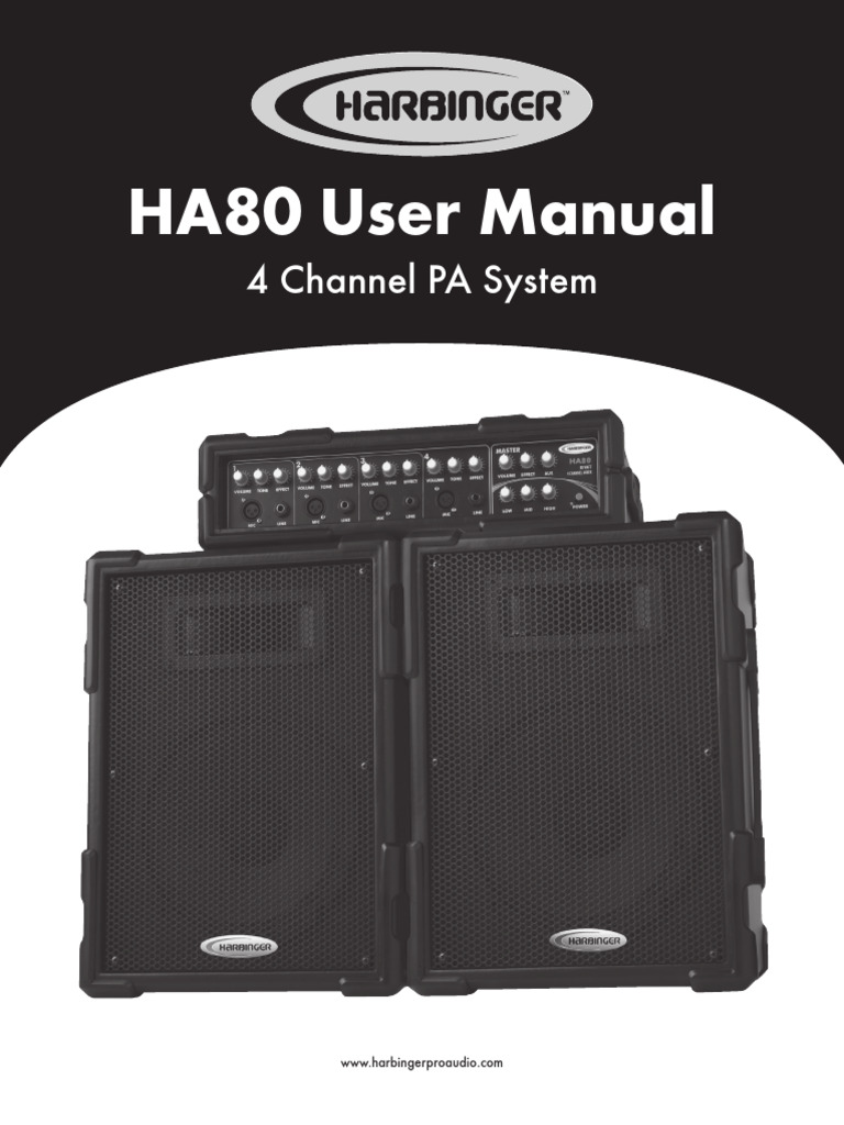 Harbinger HA80 Owners Manual | PDF