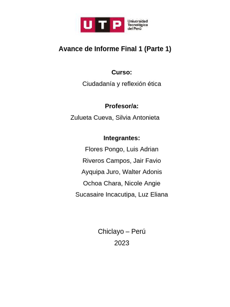 Avance de Informe Final 1 Ciudadania | PDF | Violación | Aborto