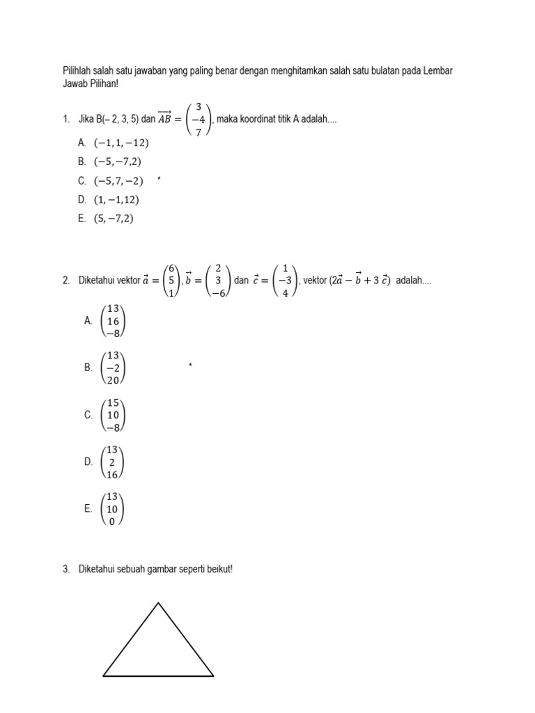Lat Soal PAT Matematika Peminatan Kelas X | PDF